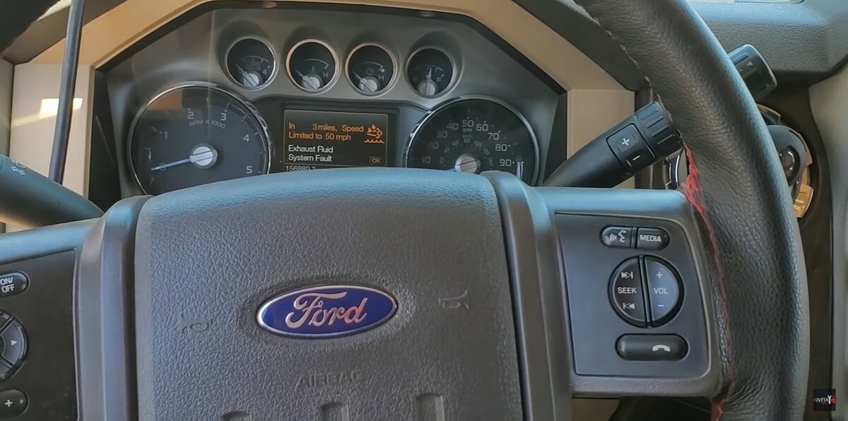 How To Reset The Exhaust Fluid System Fault On A Ford Diesel Truck?